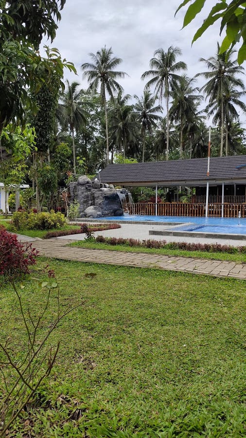 Very Nice Garden and Pool Landscape Stock Image - Image of pool ...