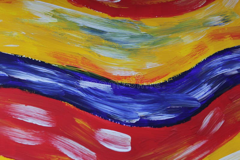 Multicolor Acrylic Paint Texture Abstract Stock Illustration ...