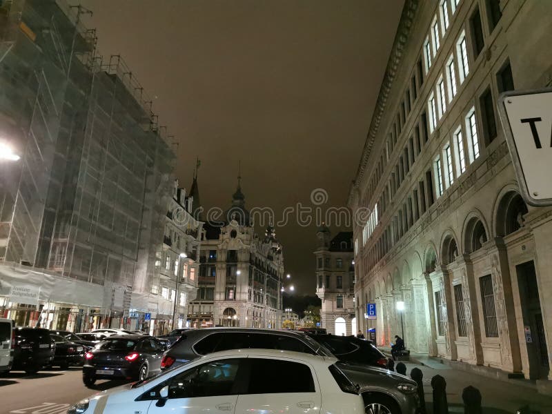 Very Nice Night Photo in Zurich Editorial Stock Photo - Image of night ...