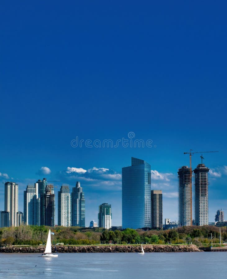 Very Nice View of Buenos Aires Skyline Stock Photo - Image of ...