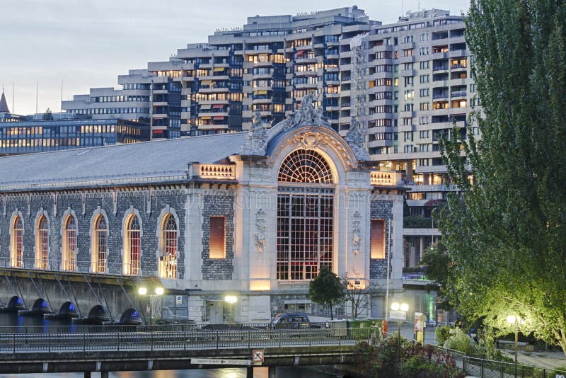 Old Building in Geneva stock photo. Image of center, dumont - 64500086