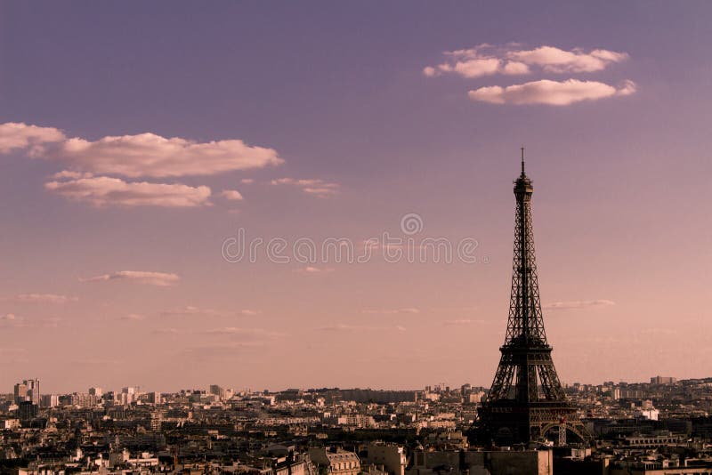 Very Nice View on a Spring Paris with a Sky and Clouds and Beautiful ...