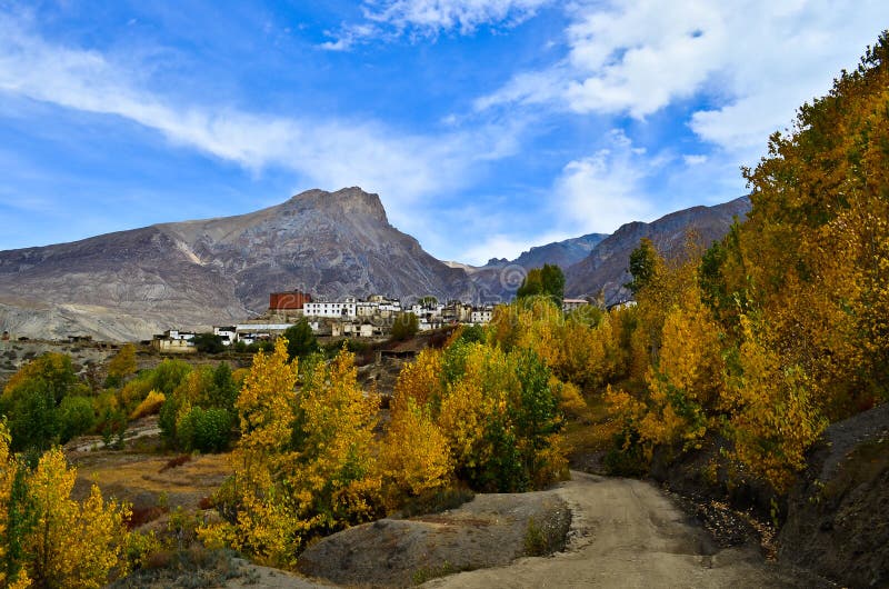Very Nice View on the Way To Muktinath Stock Image - Image of extreme ...