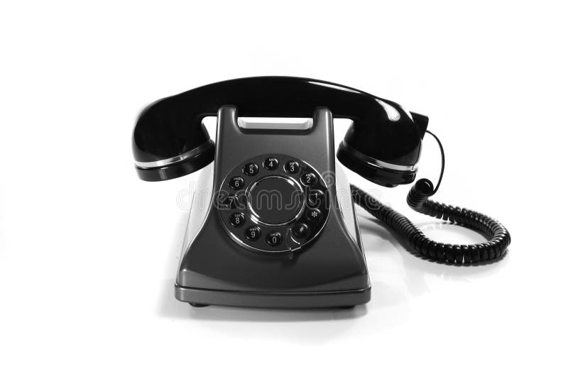 Very Old Analog Phone Isolated Stock Photo - Image of equipment ...