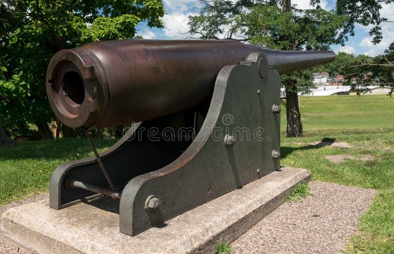 Very Old Artillery Canon in a Park Stock Image - Image of logo ...