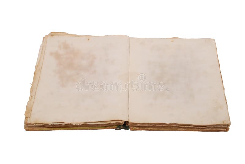 Very Old Book with Two Blank Pages Stock Photo - Image of grunge ...
