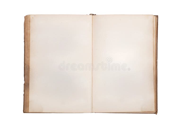 Very Old Book with Two Blank Pages Stock Image - Image of retro ...