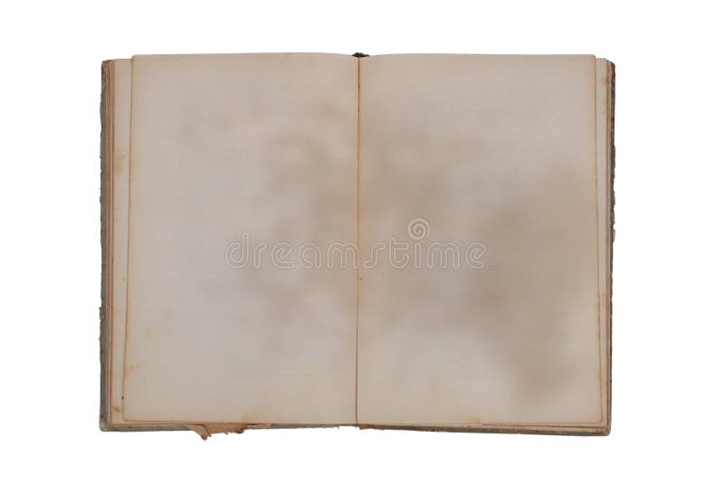 Very Old Book with Two Blank Pages Stock Image - Image of retro ...