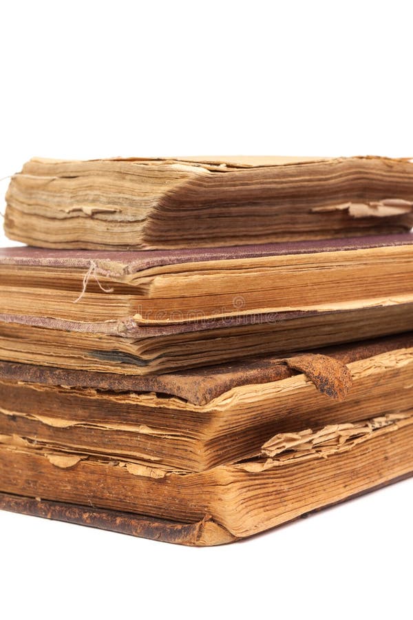 Very Old Books Isolated on White Stock Image - Image of praying ...