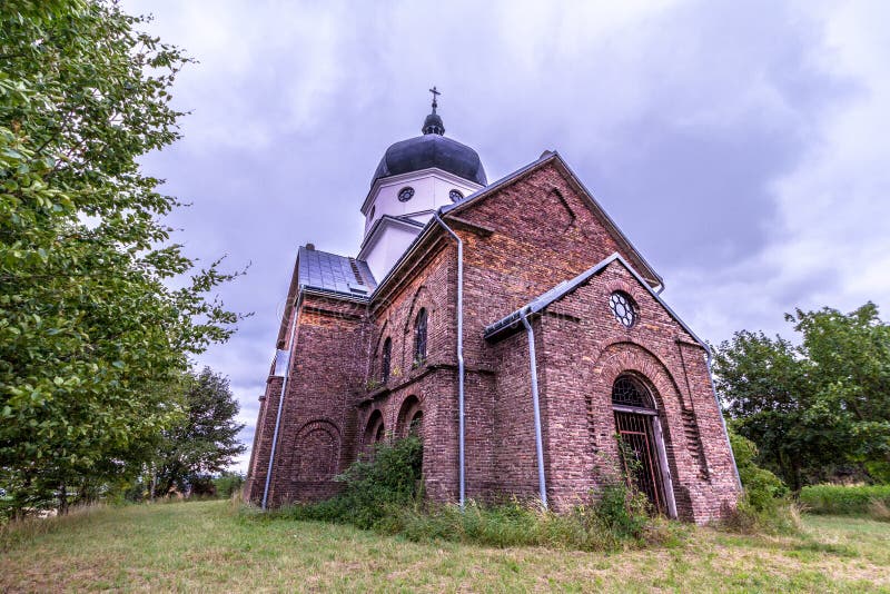 Very old brick church stock image. Image of grass, closed - 252761029