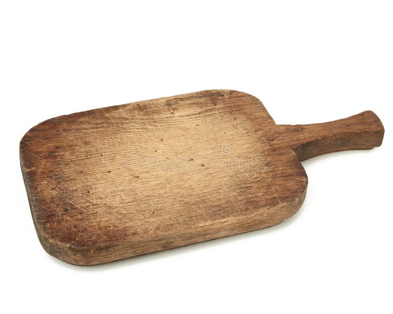 Very Old Brown Rectangular Wooden Kitchen Cutting Board with Handle ...