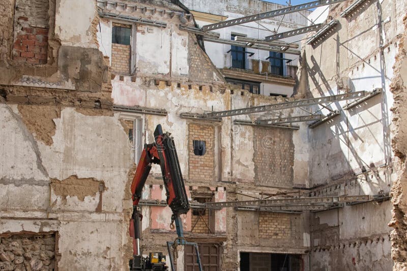 Very Old Building Under Restoration Stock Image - Image of angle ...