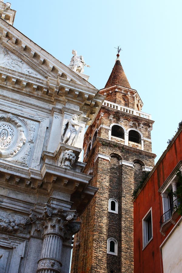 Very Old Buildings Crowded Inside Venice Stock Photo - Image of bricks ...