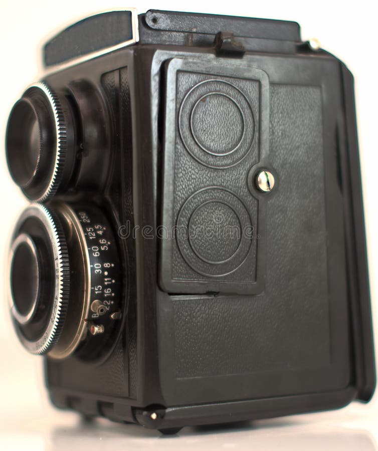 A Very Old Camera that Has Been Isolated with White Background Stock ...