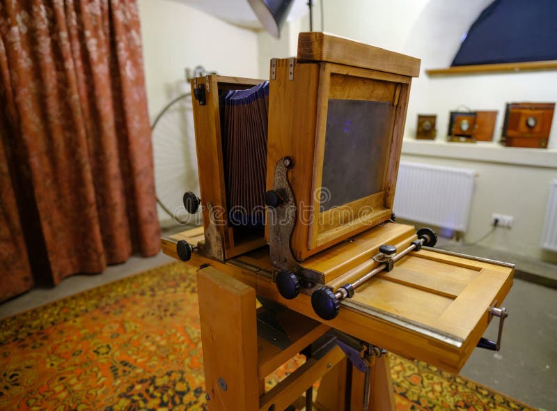 A Very Old Camera on a Shelf. Camera in Working Order Editorial ...