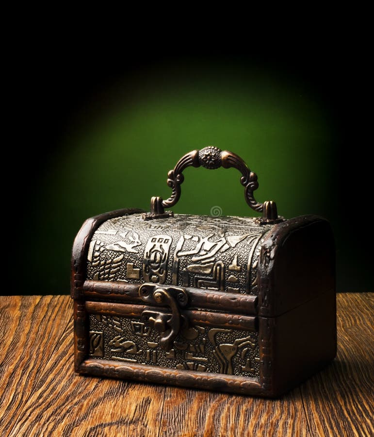 Very Old Chest in Grunge Interior Stock Image - Image of historic ...