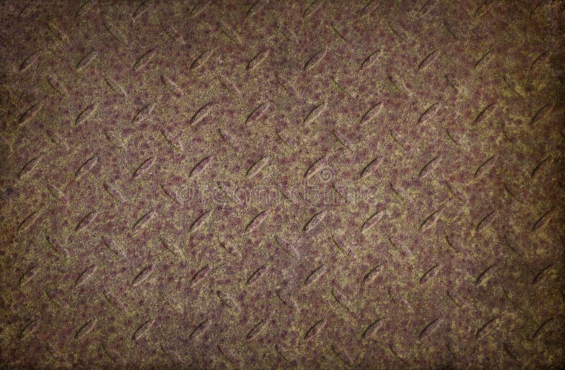 Very Old Diamond Rusty Steel Plate - Grunge Texture Stock Image - Image ...