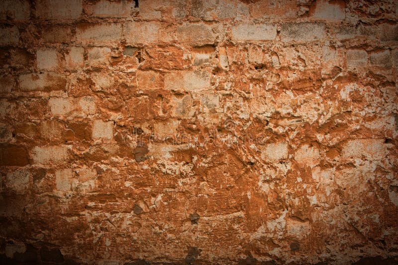 Very Old Dilapidated Brick Wall Stock Image - Image of stone, city ...