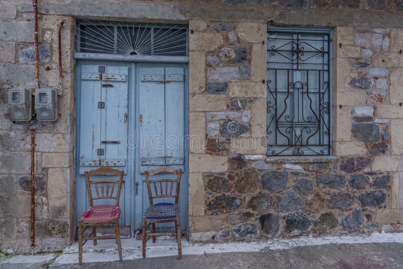 Very Old Doors and Windows Installed in an Old Facade Stock Image ...