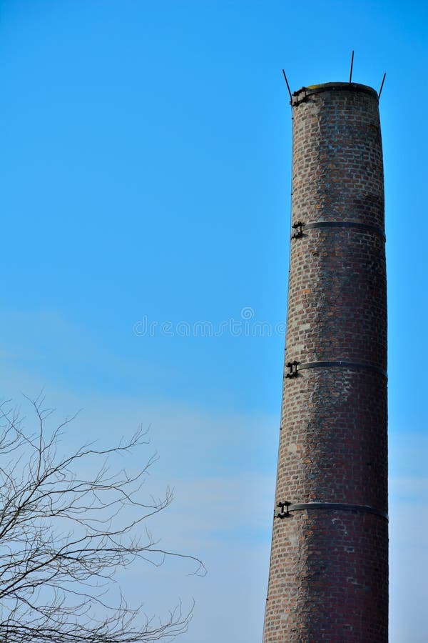 Very Old Factory Tower, Chimney Stock Image - Image of factory, potery ...
