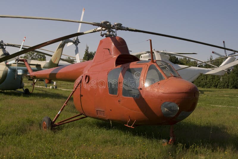Very old helicopter stock image. Image of soviet, airport - 12537205