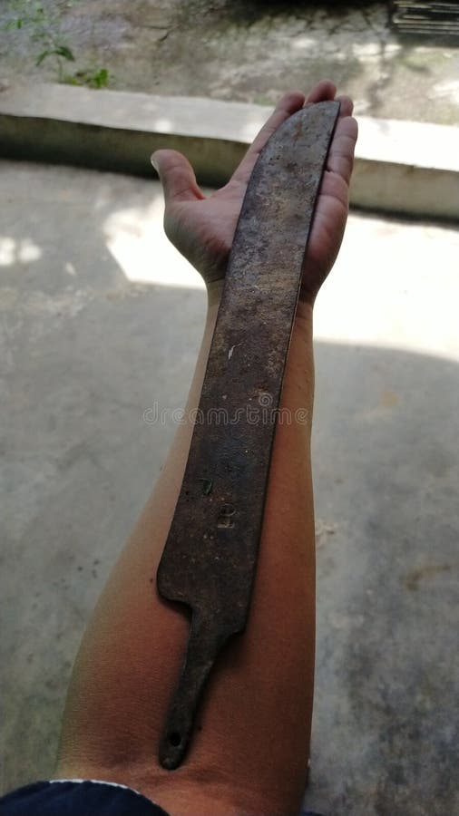 A Very Old Machete is Rusty and Full of History Stock Image - Image of ...