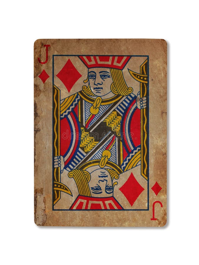 Very Old Playing Card, Jack of Diamonds Stock Photo - Image of symbol ...