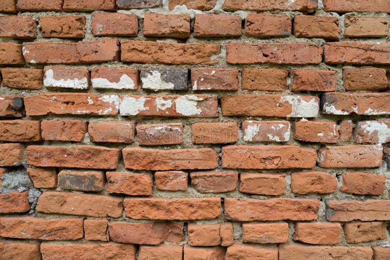 Very Old Red Brick Wall Background Stock Photo - Image of background ...