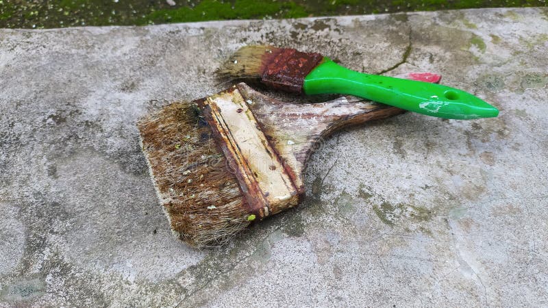 Very Old and Rusty Paint Brushes Stock Photo - Image of vintage ...