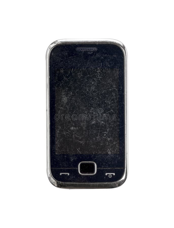 Very Old Scratched Mobile Phone Stock Photo - Image of scratched ...