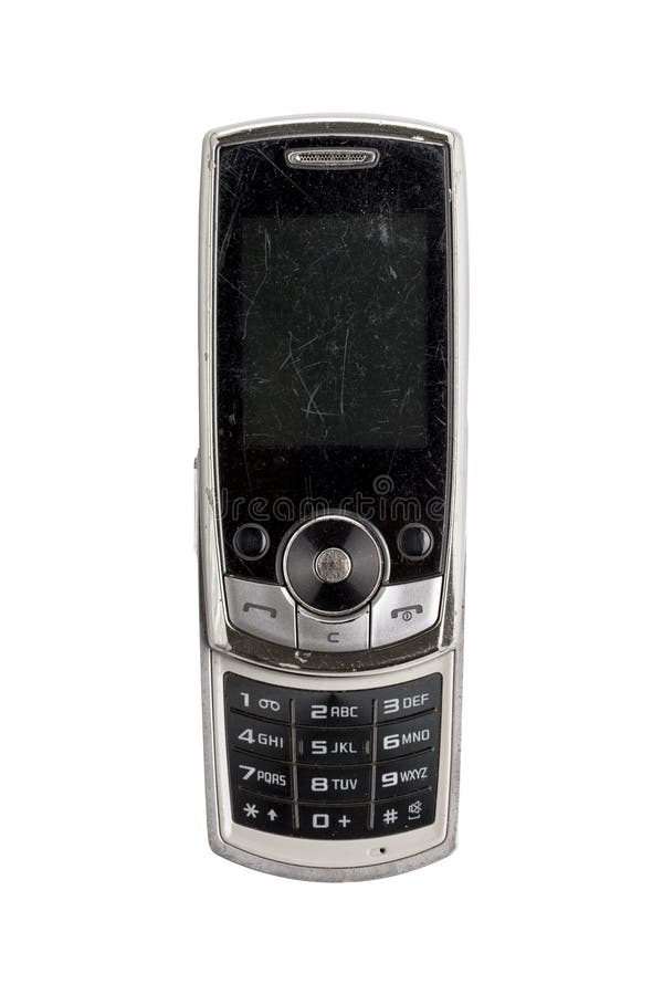 Very Old Scratched Mobile Phone Stock Photo - Image of scratched ...