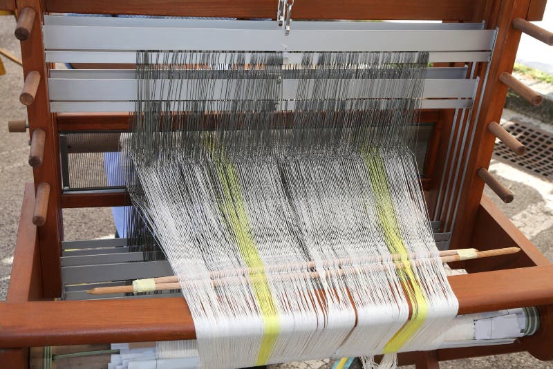 Very old spinning frame stock photo. Image of weaving - 128668718
