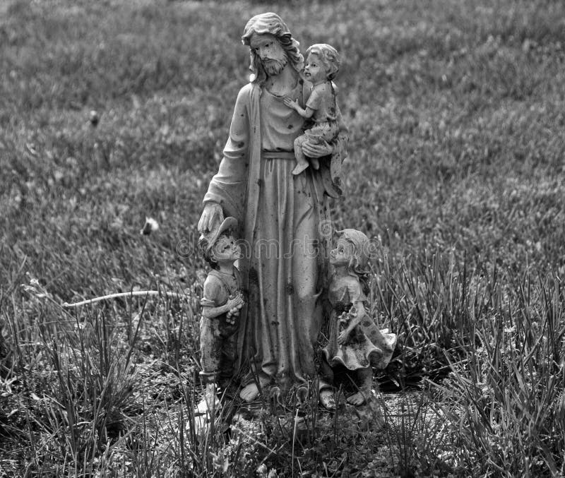 Very Old Statue in a Cemetery Stock Photo - Image of funeral, pray ...