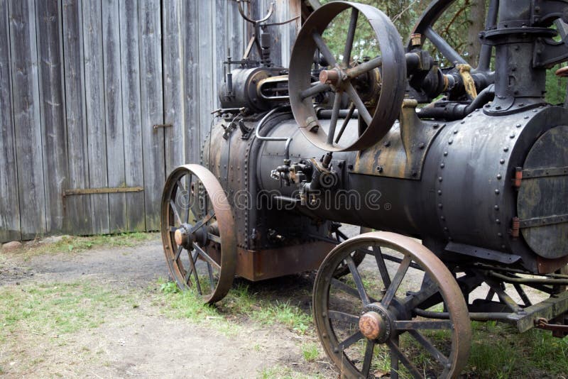 A Very Old Steam Engine Restored Stock Image - Image of engine ...