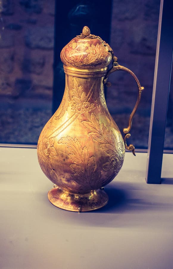 Very Old Style Metal Ewer Water Jar Stock Image - Image of liquid, ewer ...
