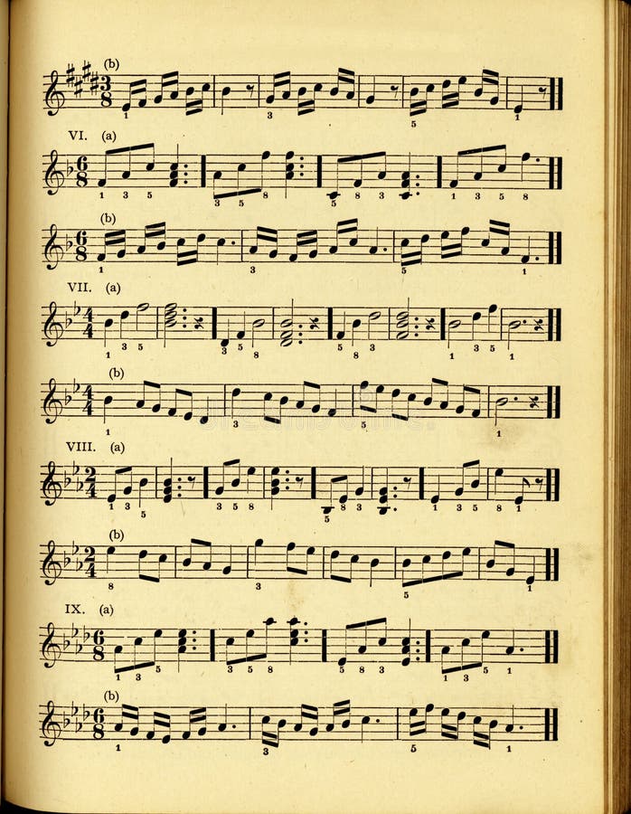 Old Musical Score - with Lyrics Stock Photo - Image of antique, piano ...