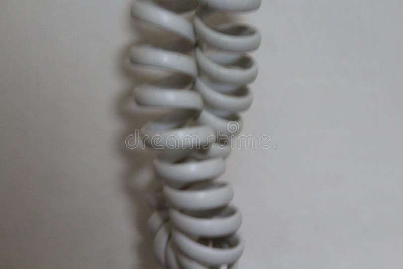 Very Old Telephone Cable that Can Stretch Wrap Stock Image - Image of ...