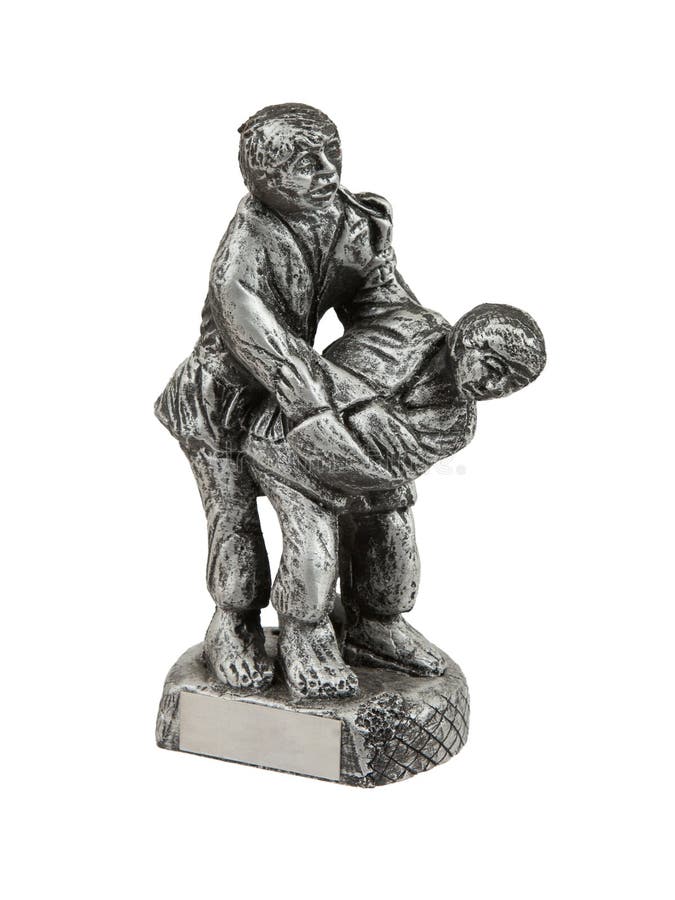 Very Old Trophy in the Shape of Two Man, Judo Stock Photo - Image of ...