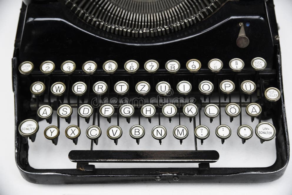 .Very Old Typewriter, Very Well Preserved Stock Photo - Image of metal ...