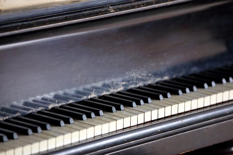 Very Old Vintage Piano Keyboard Stock Photo - Image of instrument ...