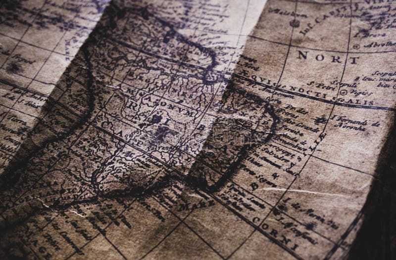 Very old vintage world map stock image. Image of journey - 220960277