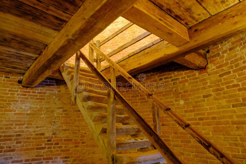 A Very Old Wooden Tomb Inside the Palace Stock Photo - Image of stair ...