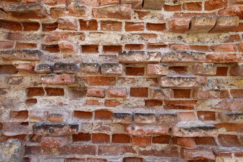 Very Old and Worn Brick Wall Stock Photo - Image of cracked, facade ...