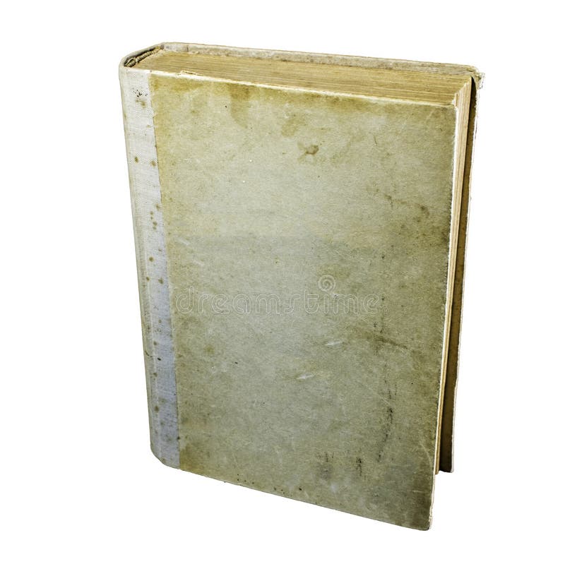 Old and Yellow, Stained Book Standing Up Isolated on White Stock Photo ...