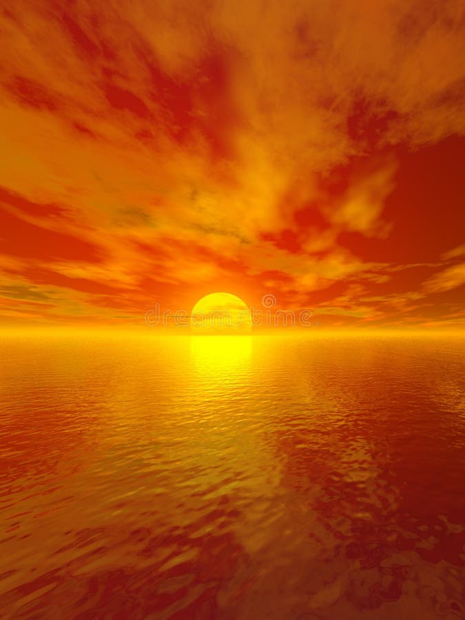 Surreal Sunrise stock illustration. Illustration of techno - 33120