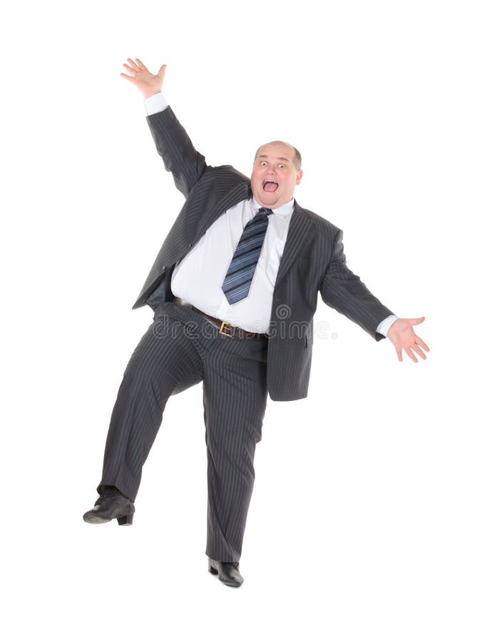 Very Overweight Cheerful Businessman Stock Image - Image of people ...