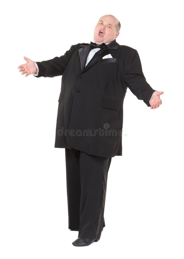 Very Overweight Cheerful Businessman Stock Image - Image of people ...