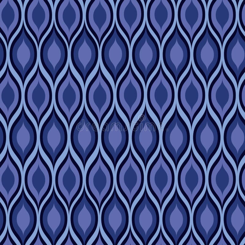 Abstract Ogee Oval Seamless Pattern in Very Peri, Blue, and Purple ...