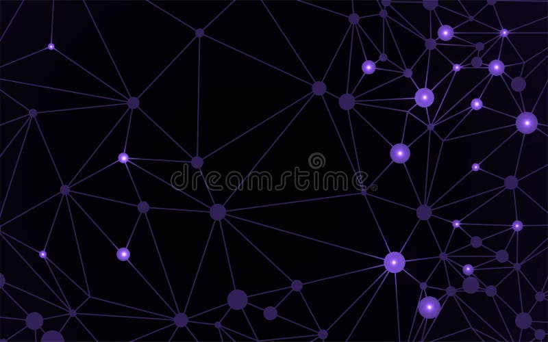 Very Peri Space Structure with Plexus Line and Dot. Technology ...