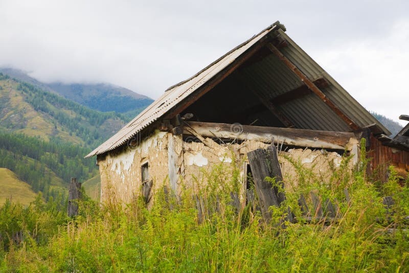 Very poor house stock image. Image of roof, mountain - 11971801